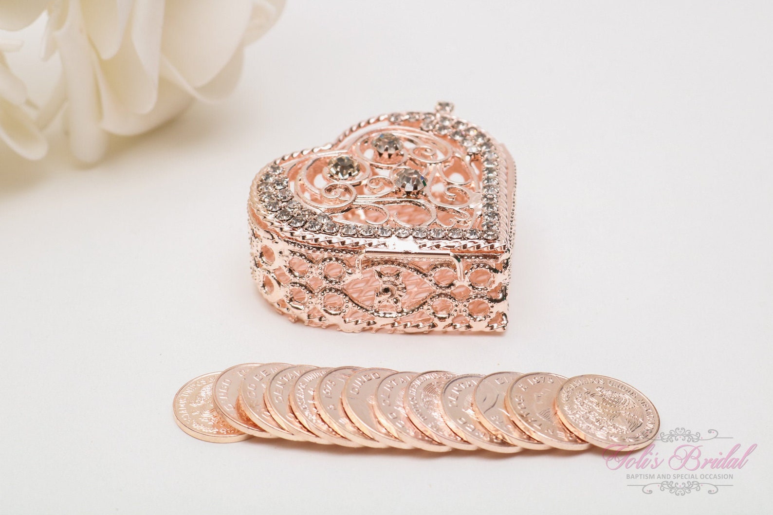 FAST SHIPPING Rose Gold Heart Wedding Arras Arras De Boda | Etsy