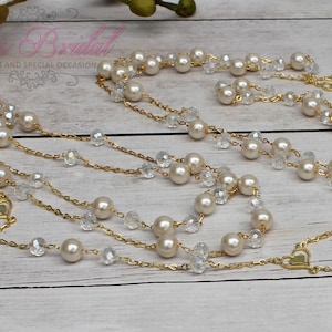 FAST SHIPPING!! Beautiful Gold Wedding Lasso With Pearls, Pearl Wedding ...