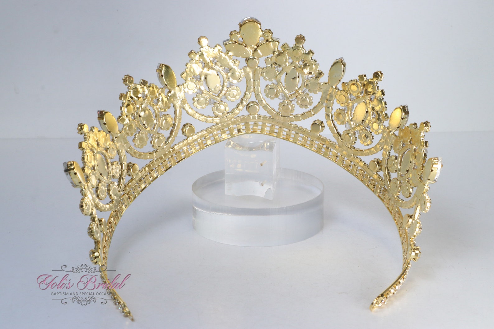 FAST SHIPPING! Gold Sparkling Tiara, Crystal Tiara, Wedding Tiara ...