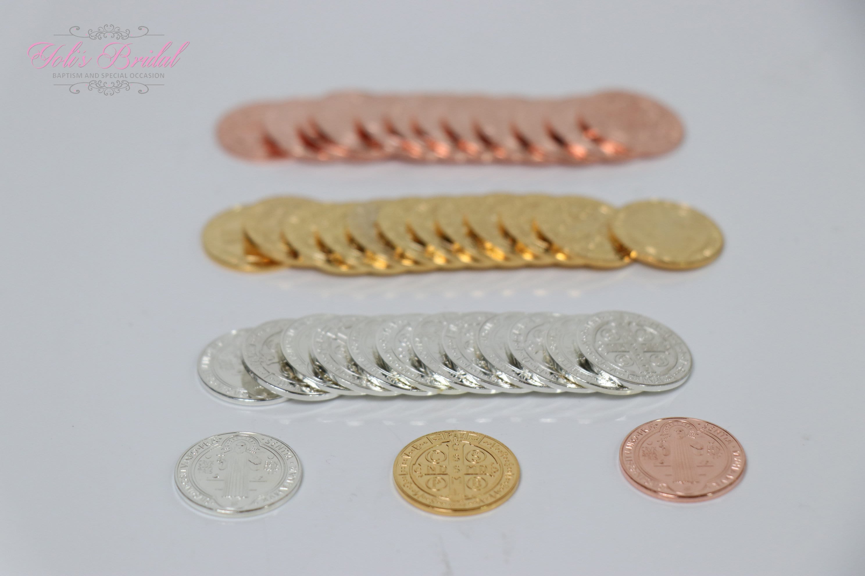 FAST SHIPPING!!! St Benedict Wedding Coins, Unity Coins, Wedding Arras ...