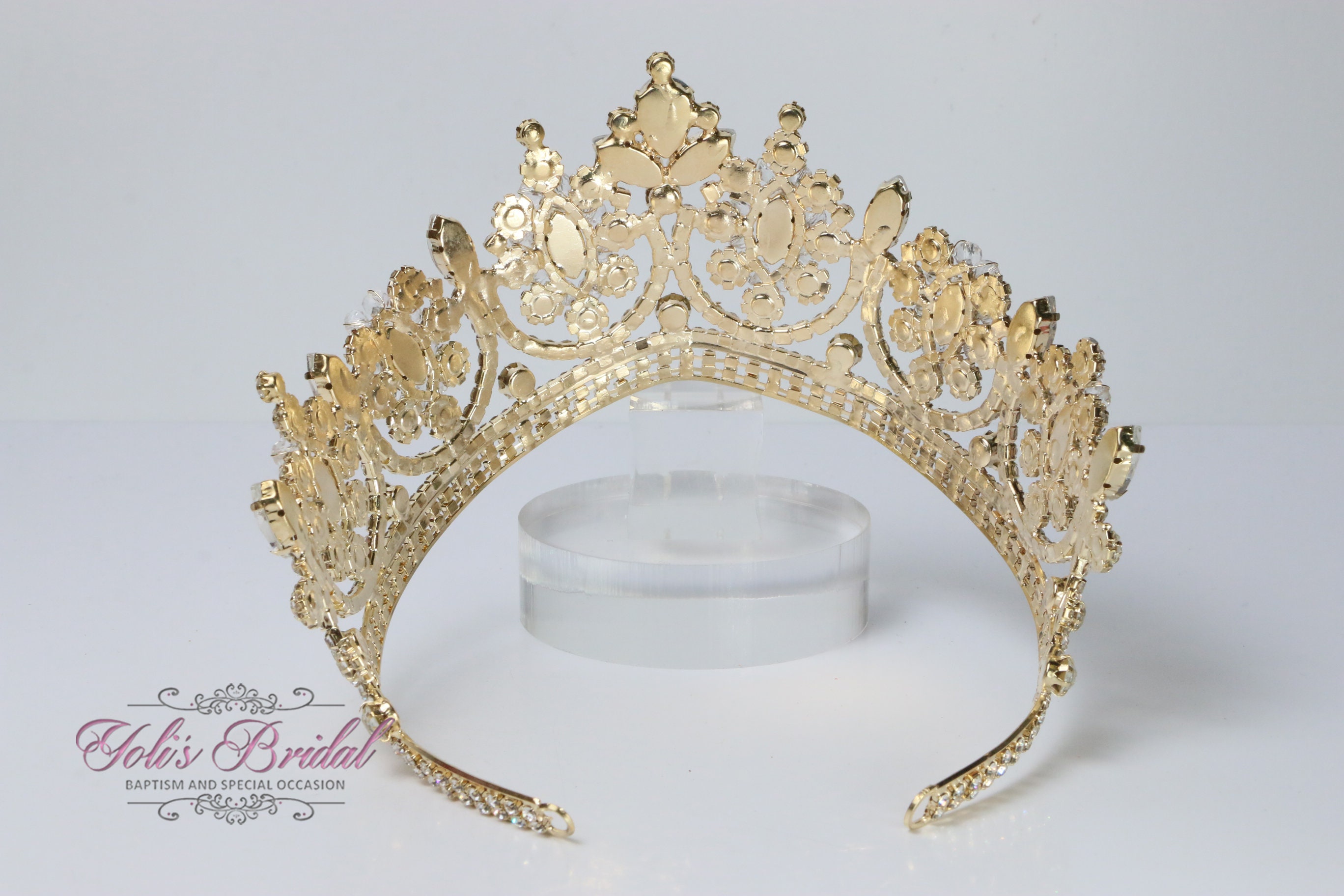 FAST SHIPPING! Gold Sparkling Tiara, Crystal Tiara, Wedding Tiara ...