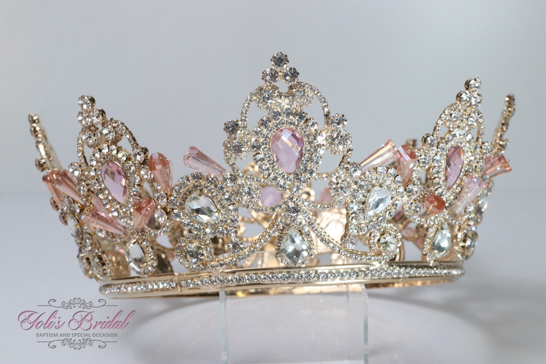 FAST SHIPPING!!! Gold Round Crown, Royal Crown, Full Crown, Tiara ...