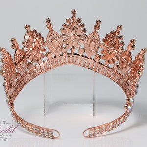FAST SHIPPING!!! Rose Gold With AB Stones Crown, Gorgeous Rose Gold ...