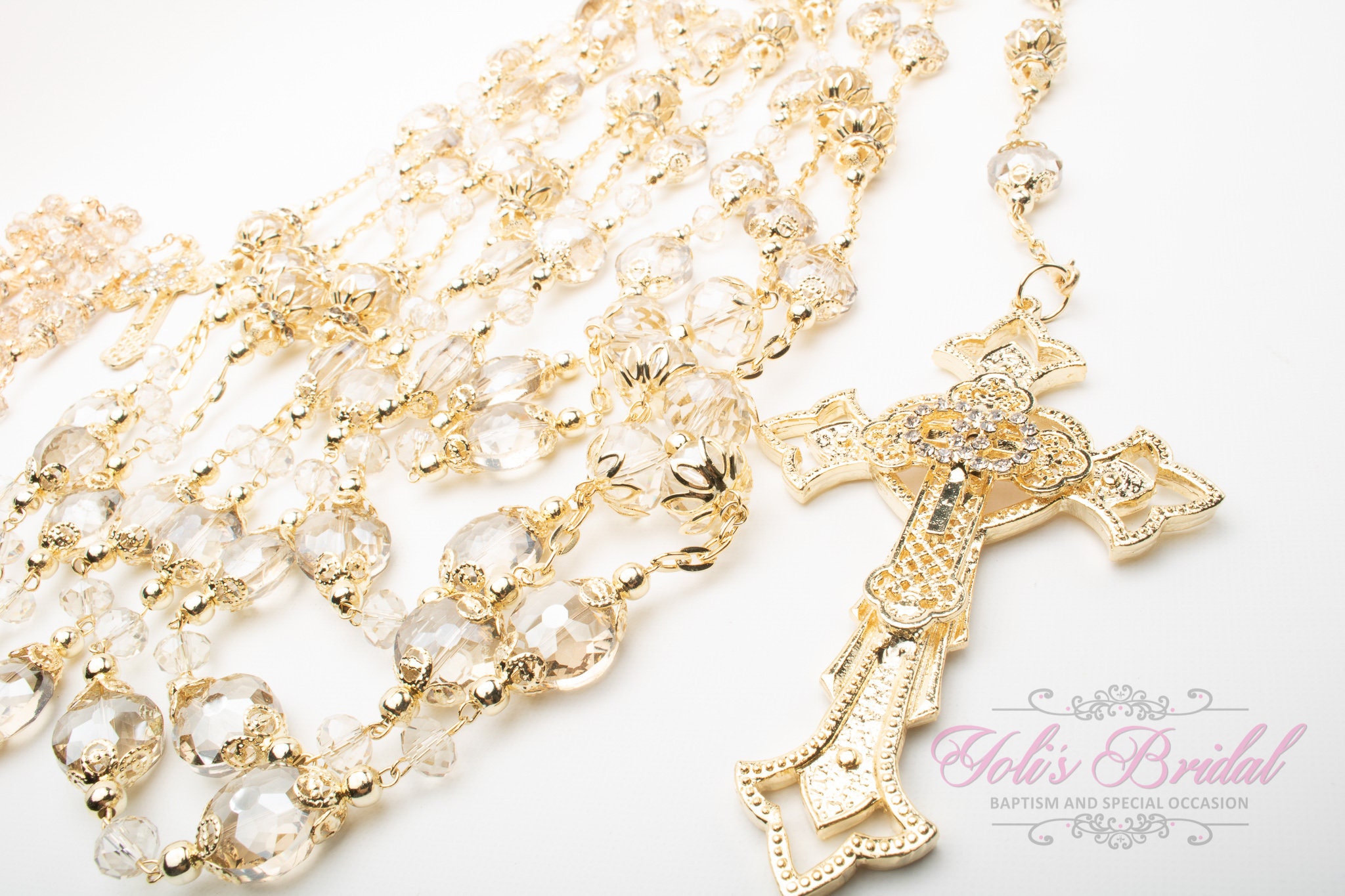FAST SHIPPING!! Beautiful Wedding Lasso and Matching Rosary in Gold ...