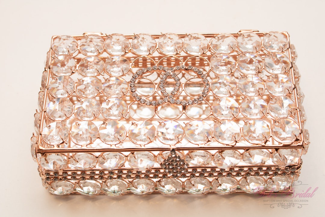NEW!!! Rose Gold Wedding Lasso Box, Wedding Jewelry Box, Arras Box ...