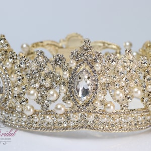 FAST SHIPPING!!! Gold Round Crown, Royal Crown, Full Crown, Tiara ...