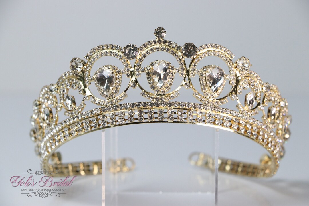 FAST SHIPPING!!! Gold Crown, Gorgeous Gold Tiara, Stunning Sparkle ...