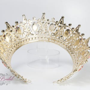 FAST SHIPPING!! Gold With Orange Stones Tiara, Gorgeous Gold Tiara ...