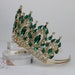 FAST SHIPPING!!! Gold With Jade Stones Crown, Gorgeous Gold Tiara ...