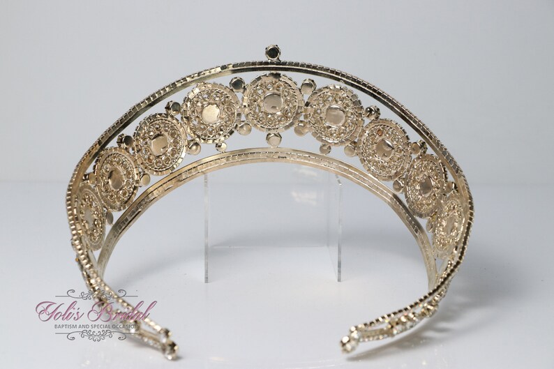 FAST SHIPPING!!! Gold Round With Pearls, Royal Crown, Tiara, Pageant ...