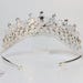 NEW!!! Beautiful Silver Girl Sparkling Tiara With Pink Stones Tones ...