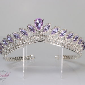 FAST SHIPPING!!! Silver With Lilac Tiara, Gorgeous Silver Tiara ...
