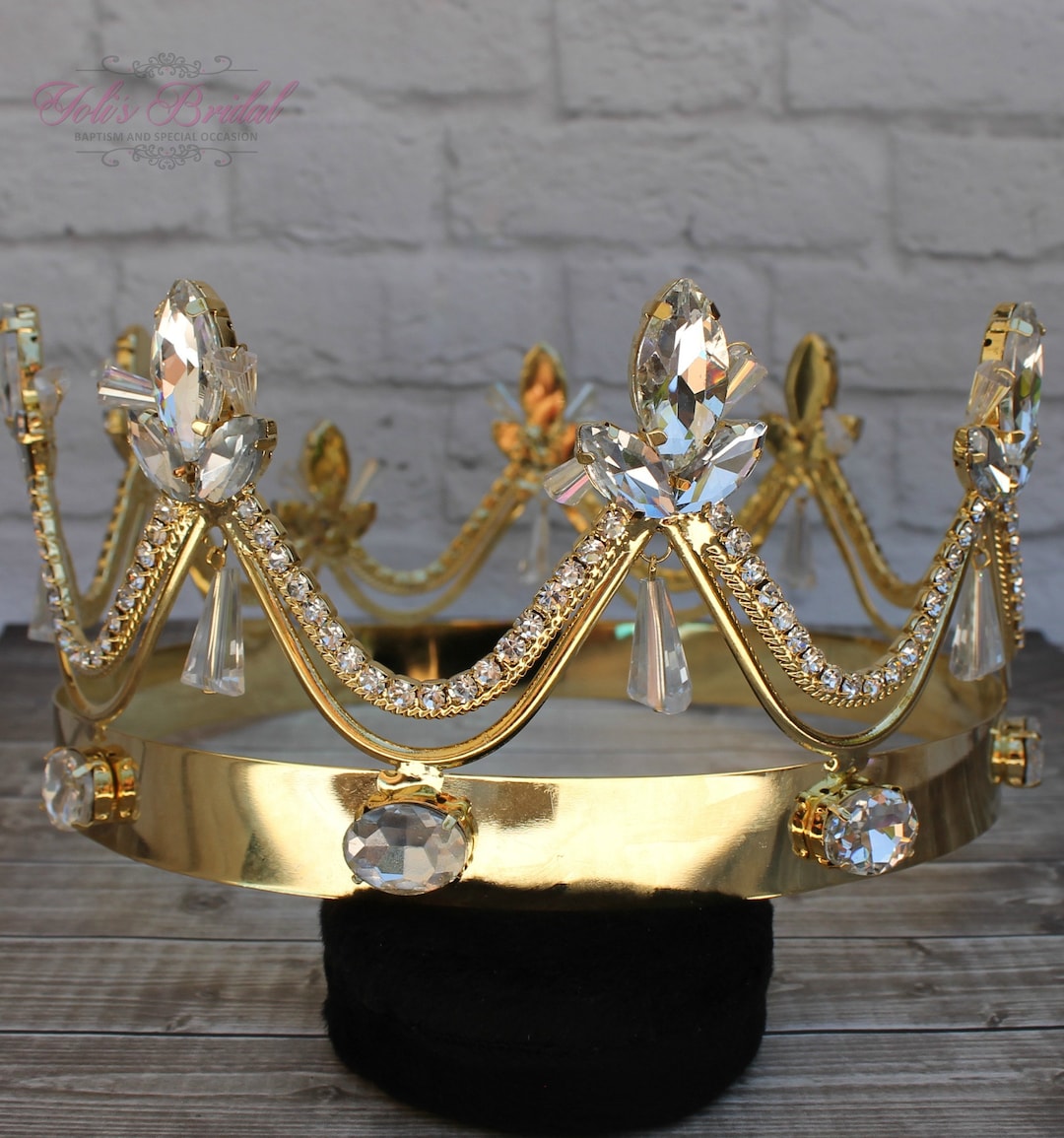 Fast Shipping!! Male Full Round Crown, King Crown, Adult King Crown ...