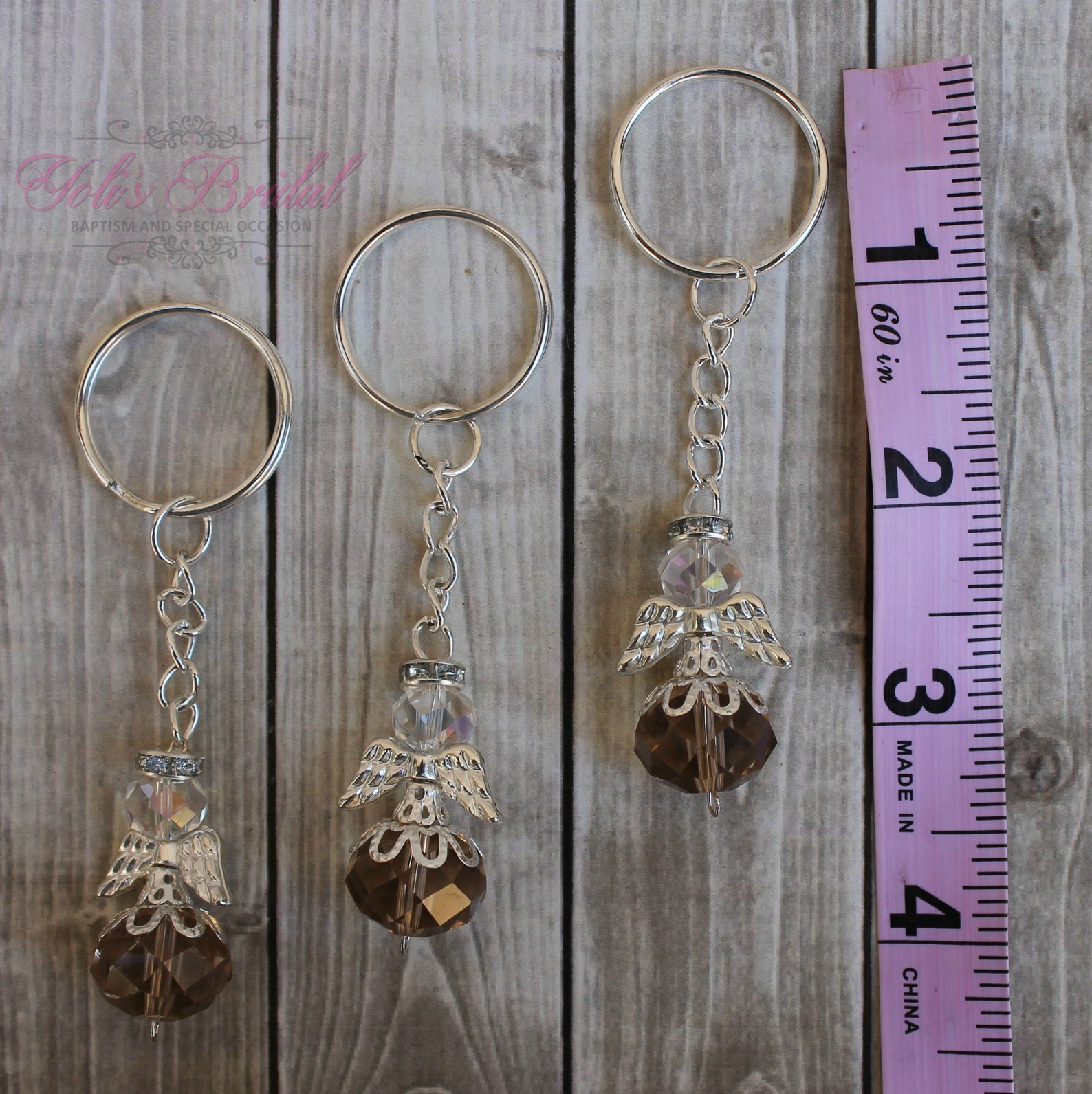 FAST SHIPPING 12 Pieces Silver Angel Key Chain Christening - Etsy