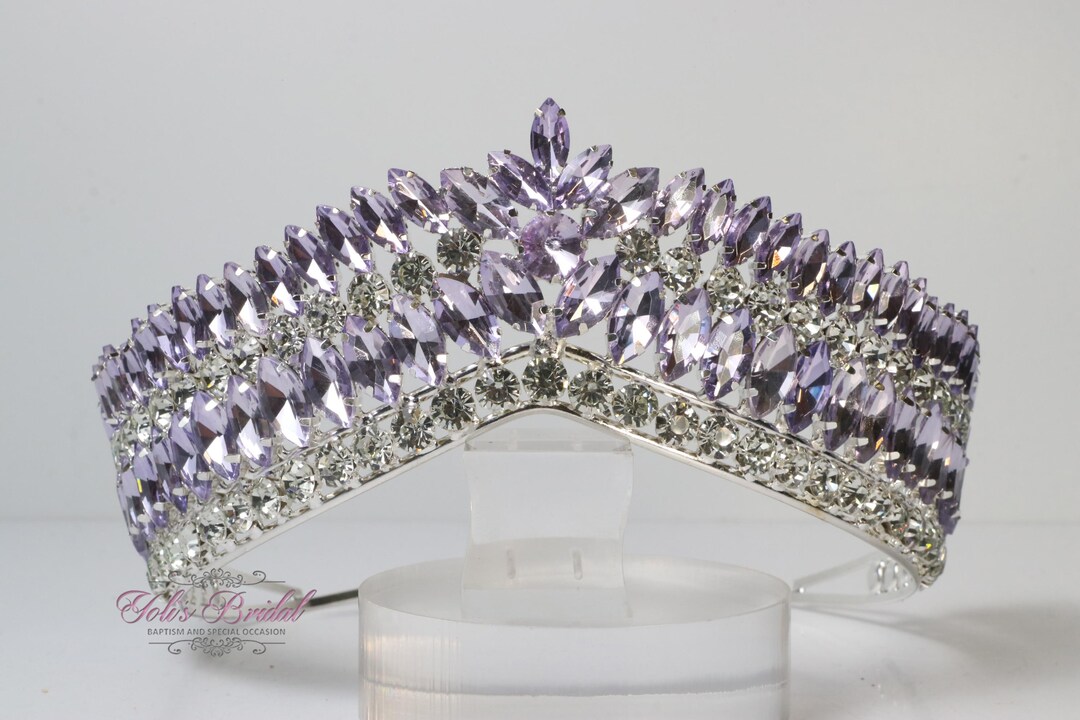 FAST SHIPPING Silver With Lilac Tiara, Gorgeous Silver Tiara, Silver ...