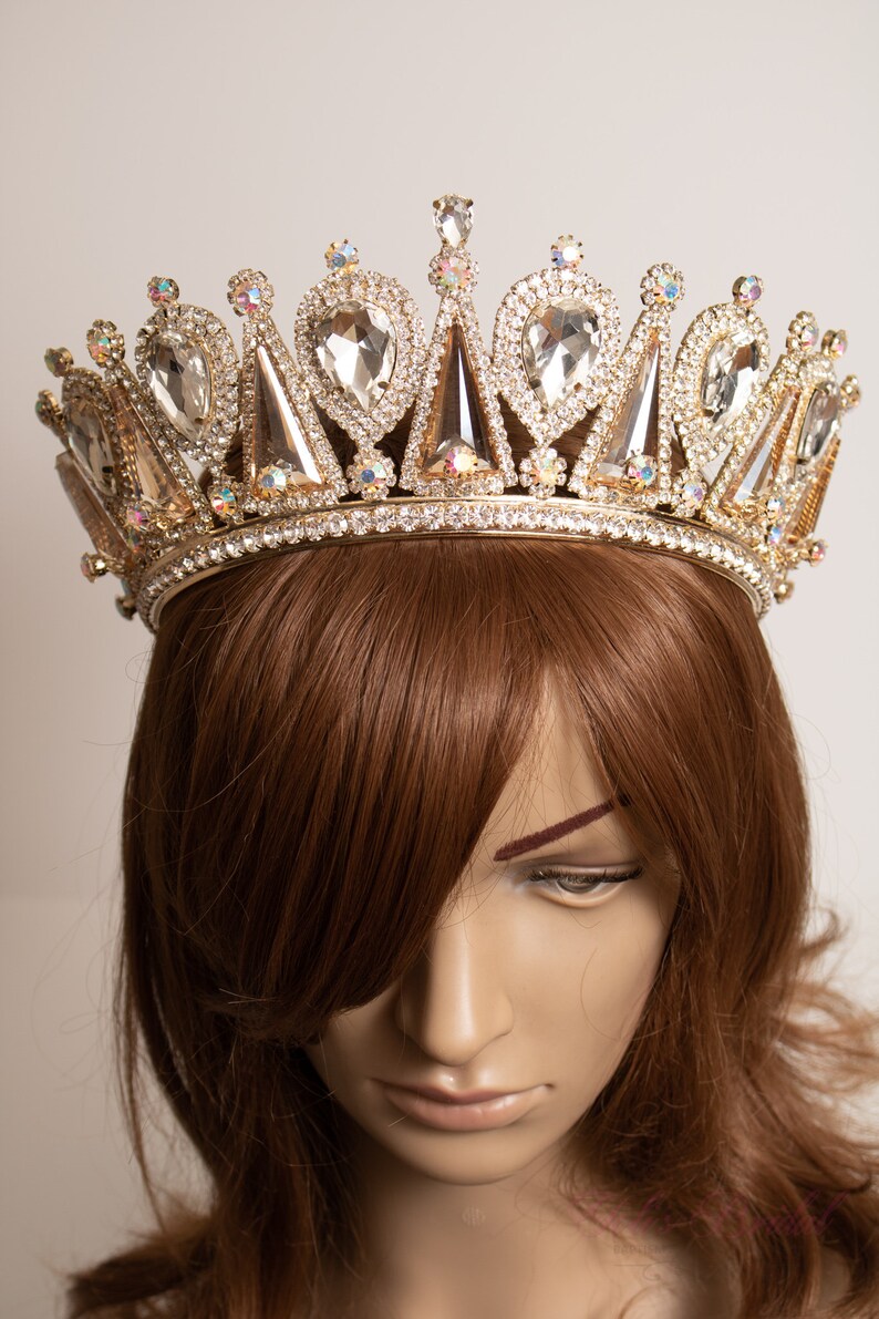 FAST SHIPPING Gold Round Crown Circular Crown Full Crown - Etsy