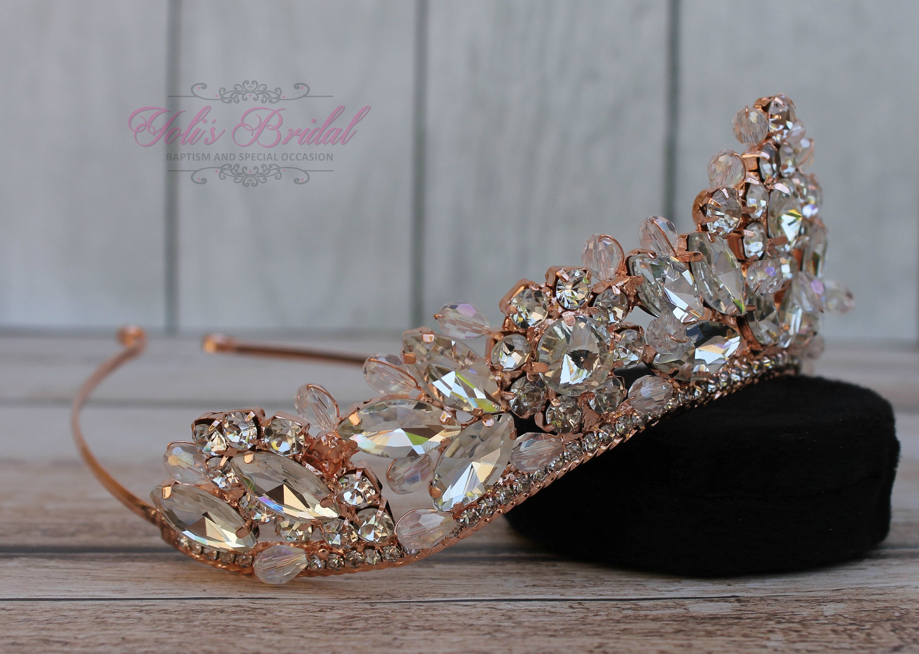 FAST SHIPPING Rose Gold Sparkling Tiara Crystal Tiara | Etsy