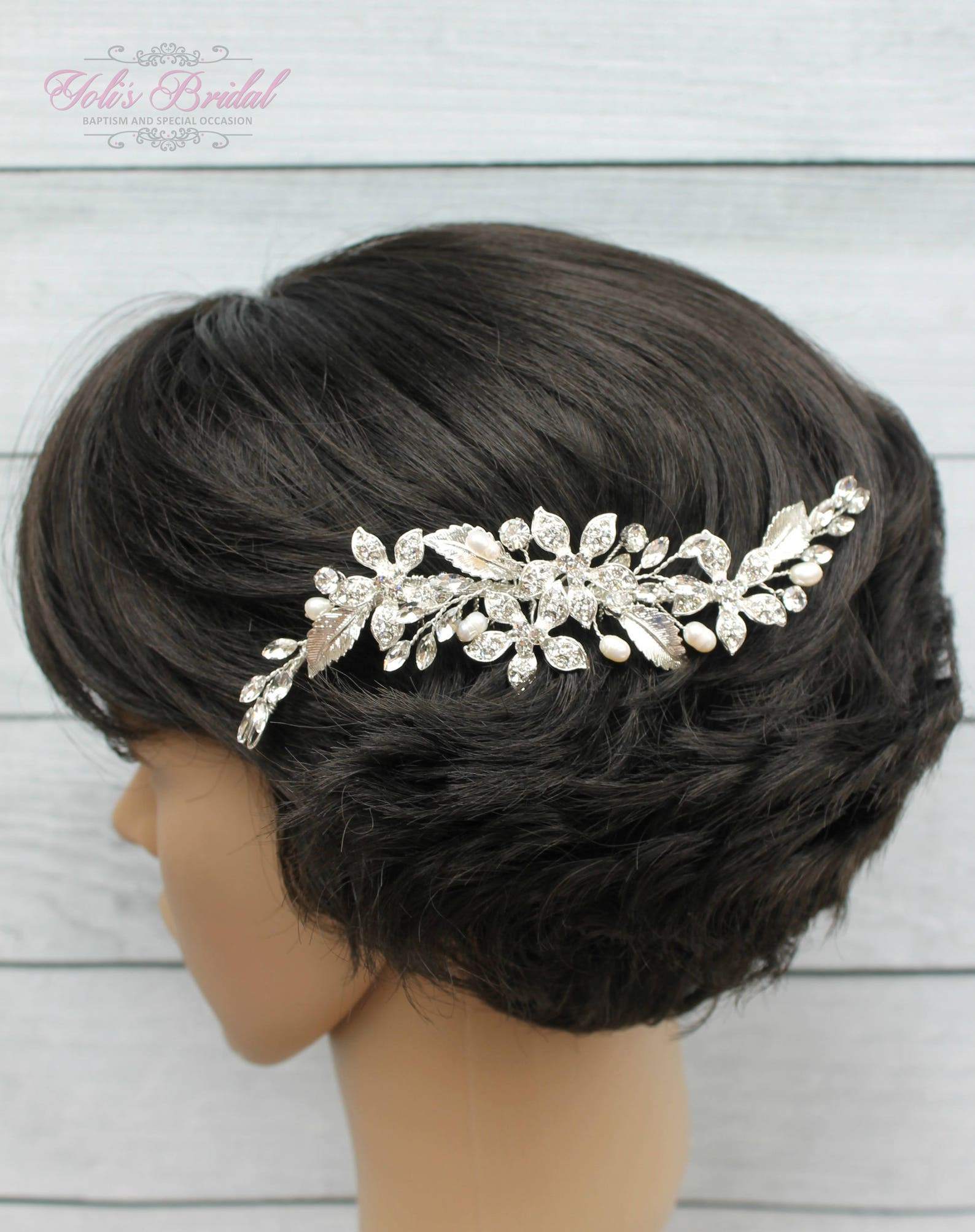 FAST SHIPPING!!! Silver Bridal Hair Comb, Silver Wedding Hair Comb ...