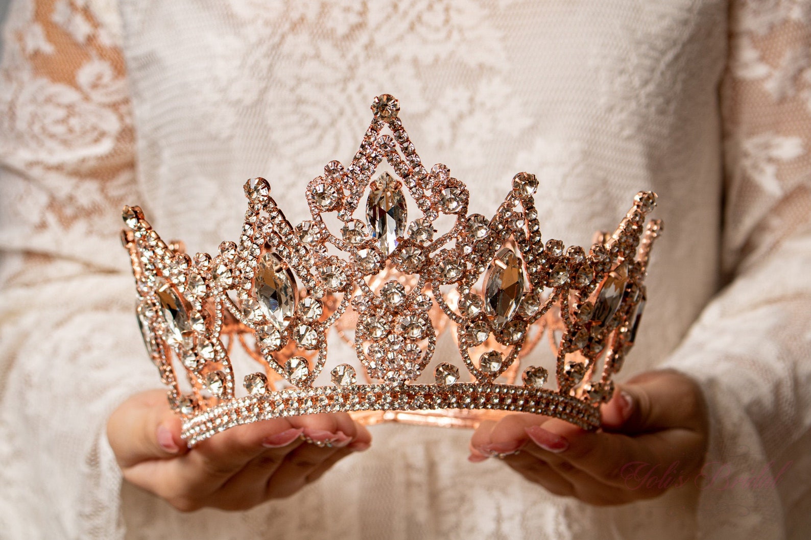 Fast Shipping Rose Gold Crown Vintage Crown Round Crown - Etsy