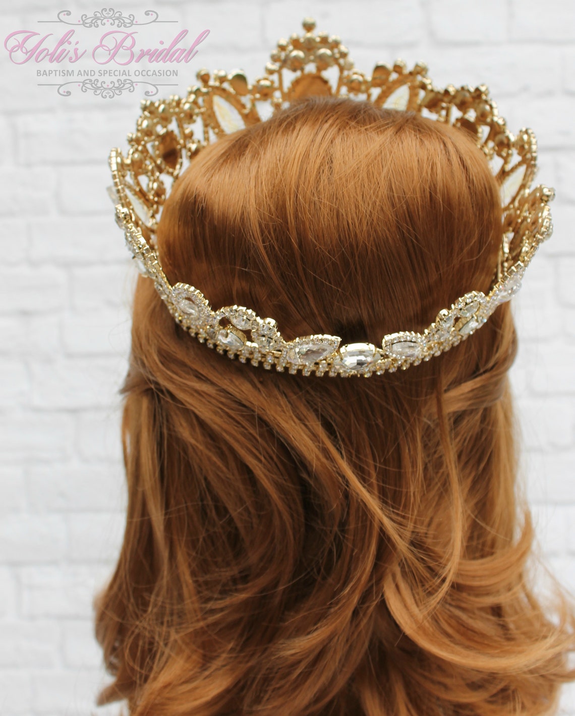 FAST SHIPPING!! Gold Little Girl Round Crown, Royal Crown, Full Crown ...