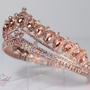 FAST SHIPPING!!! Rose Gold With Rose Gold and AB Stones Tiara, Gorgeous ...