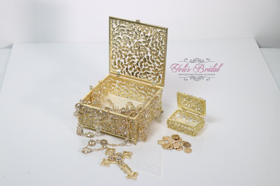 Fast Shipping!! Gold Beautiful Swarovski Crystal Box Set With Wedding ...