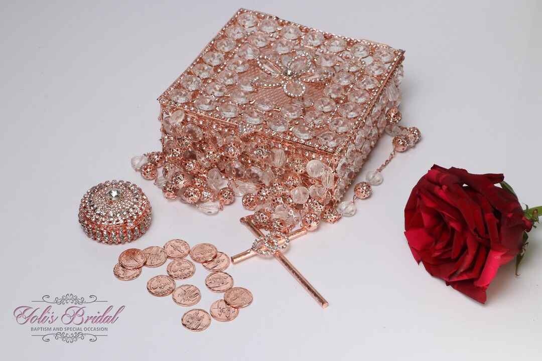 FAST SHIPPING! Beautiful Rose Gold Wedding Lasso, Lasso Box and Arras ...