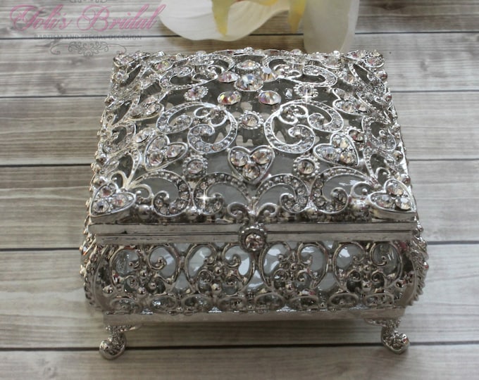 FAST Shipping Beautiful Swarovski Crystal Box, Wedding Arras Box ...