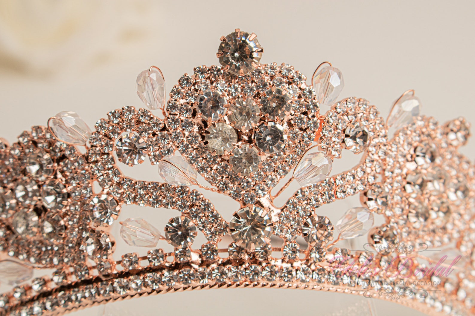 FAST SHIPPING!!! Rose Gold Girl Tiara, Gorgeous Rose Gold Crystal Girl ...
