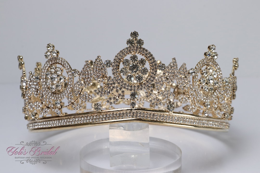 FAST SHIPPING!!! Gold Round Crown, Royal Crown, Full Crown, Tiara ...
