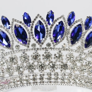 FAST SHIPPING!!! Silver With Blue Stones Tiara, Gorgeous Silver Tiara ...