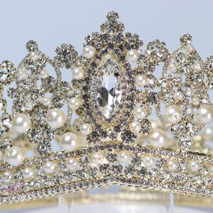 FAST SHIPPING!!! Gold Round Crown, Royal Crown, Full Crown, Tiara ...
