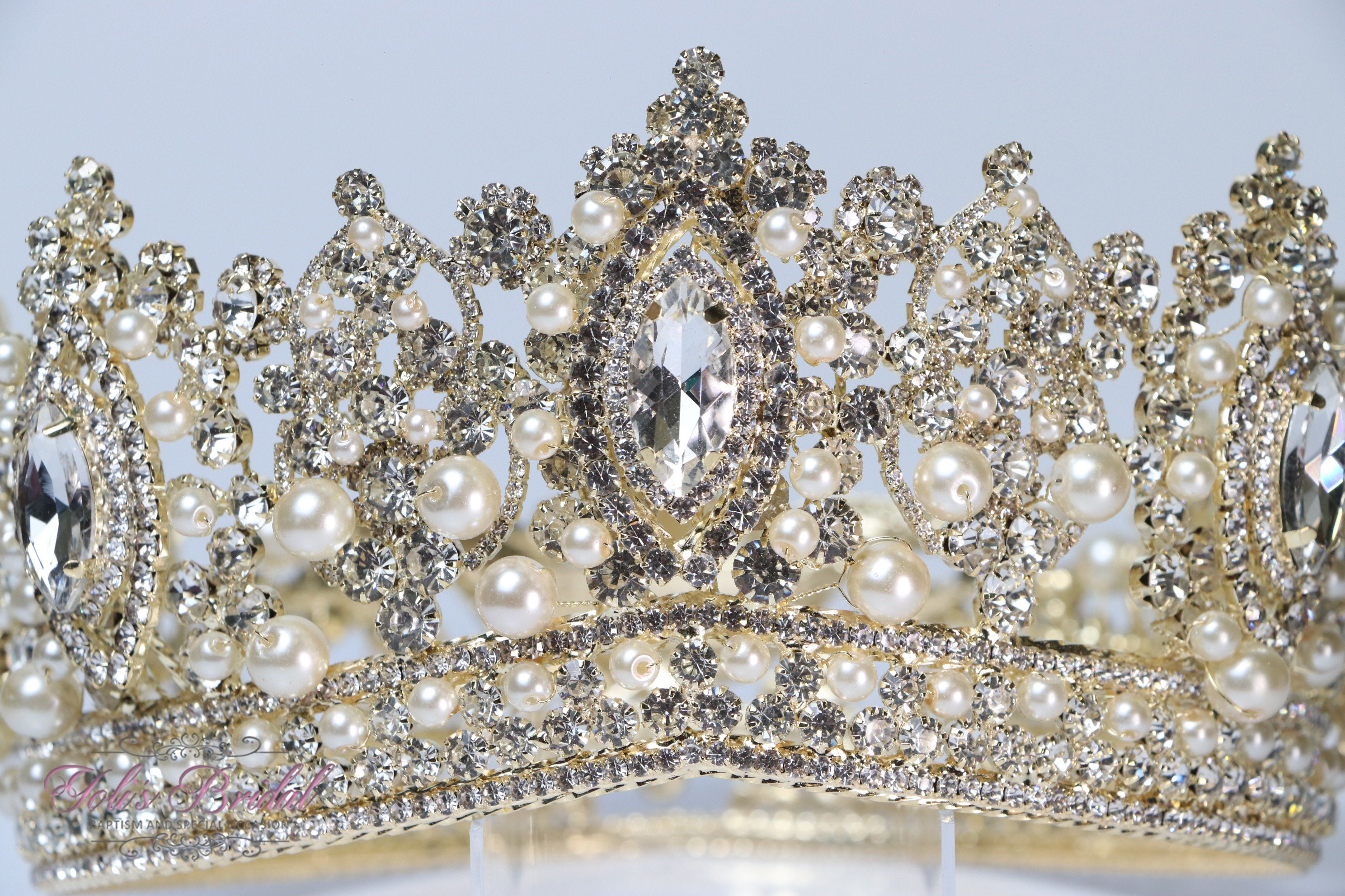 FAST SHIPPING!!! Gold Round Crown, Royal Crown, Full Crown, Tiara ...