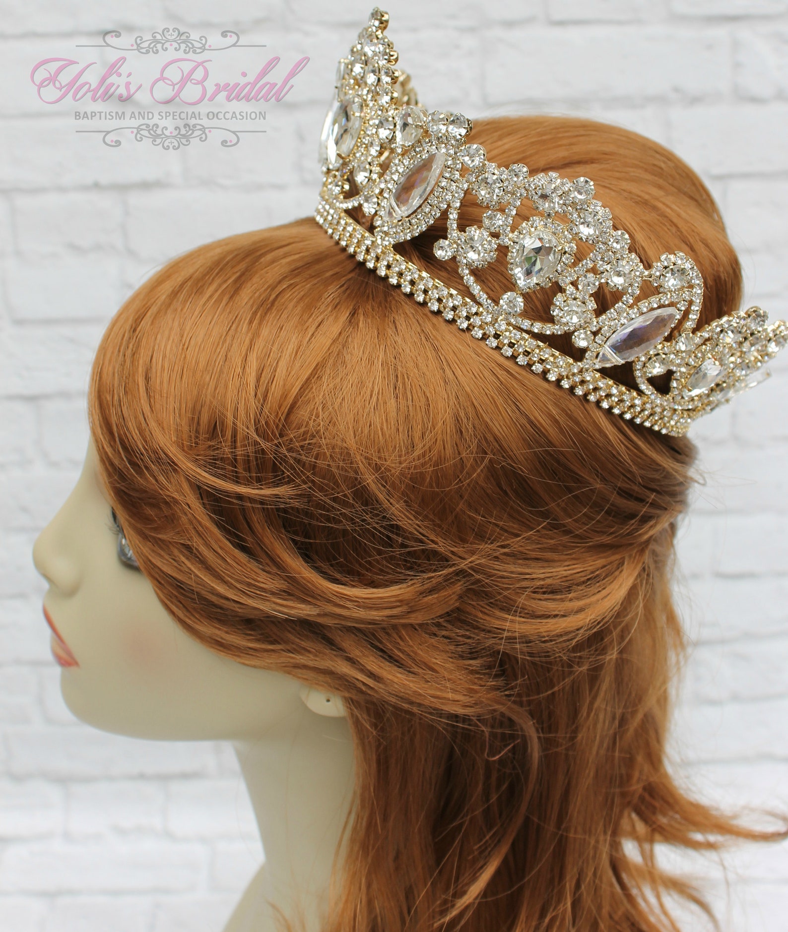 FAST SHIPPING!! Gold Little Girl Round Crown, Royal Crown, Full Crown ...