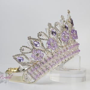 FAST SHIPPING! Gold With Lilac Stones Tiara, Gorgeous Gold Tiara, Lilac ...