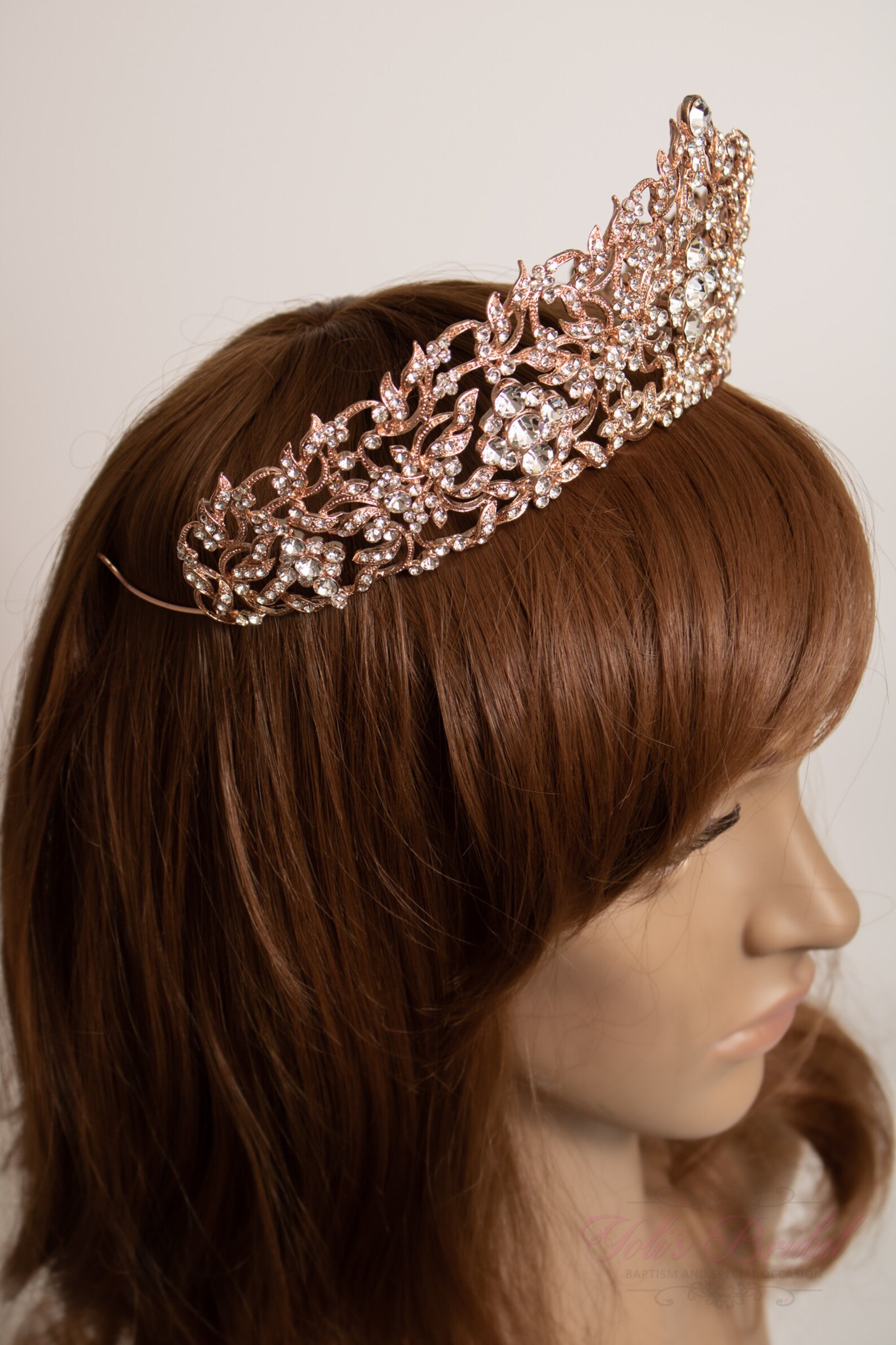 FAST Shipping Rose Gold Swarovski Bride Tiara Crystal - Etsy