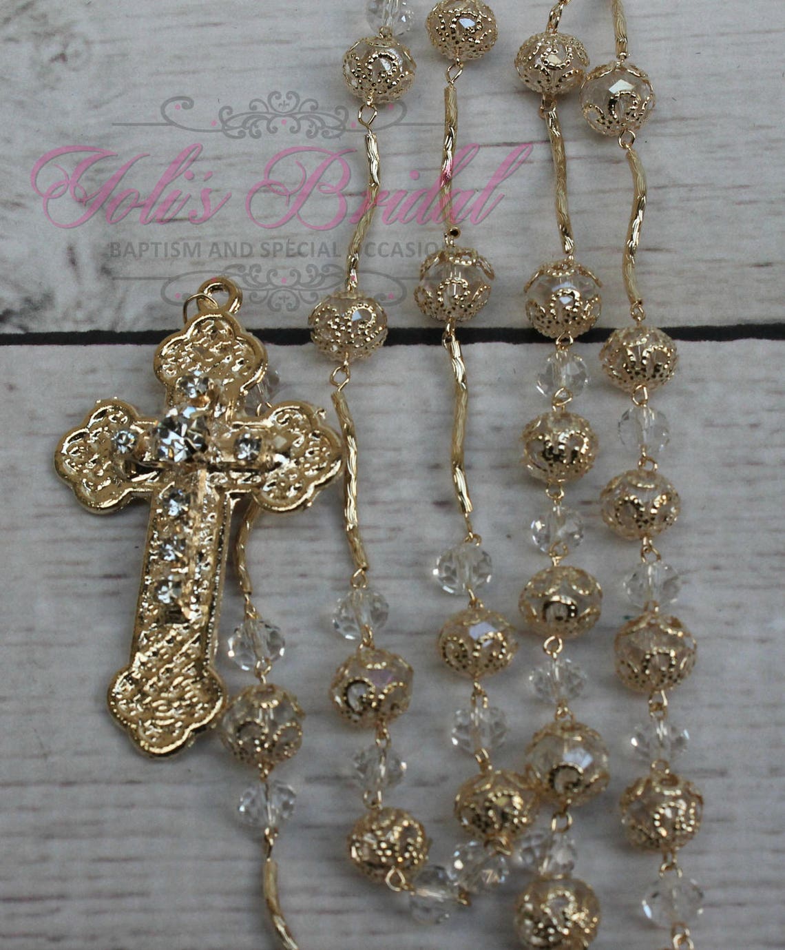 FAST SHIPPING Handcrafted Beautiful Gold Rosary Wedding - Etsy