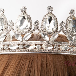 FAST SHIPPING!! Silver Round Crown, Royal Crown, Full Crown, Tiara ...