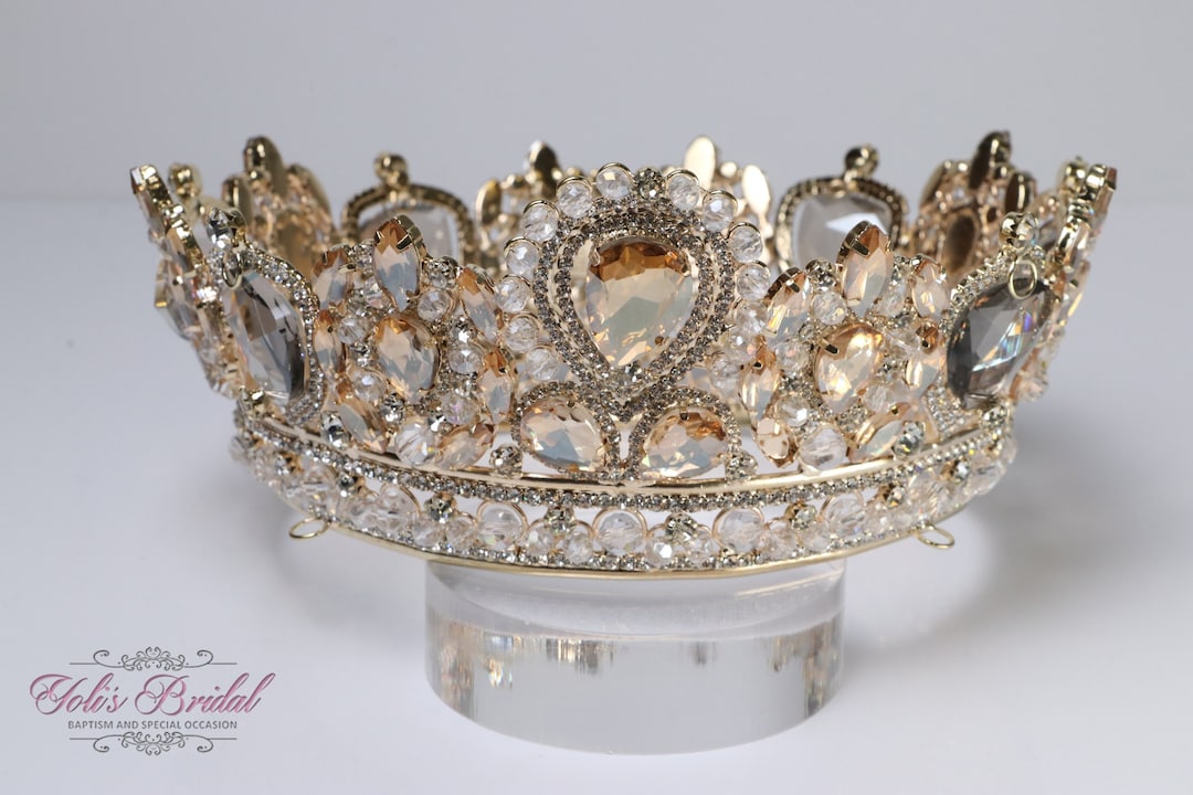 FAST SHIPPING!!! Gold Round Crown, Royal Crown, Full Crown, Tiara ...