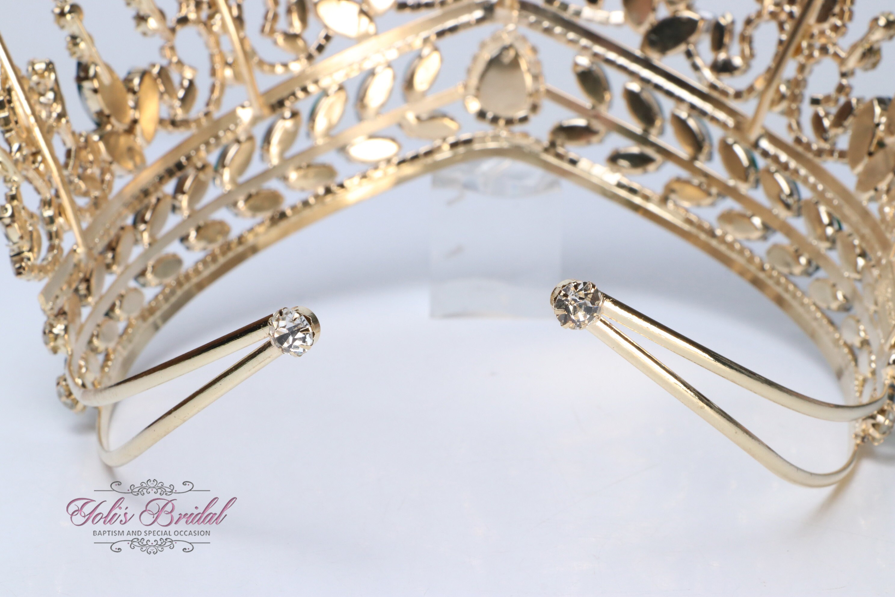 FAST SHIPPING!!! Gold With Jade Stones Crown, Gorgeous Gold Tiara ...