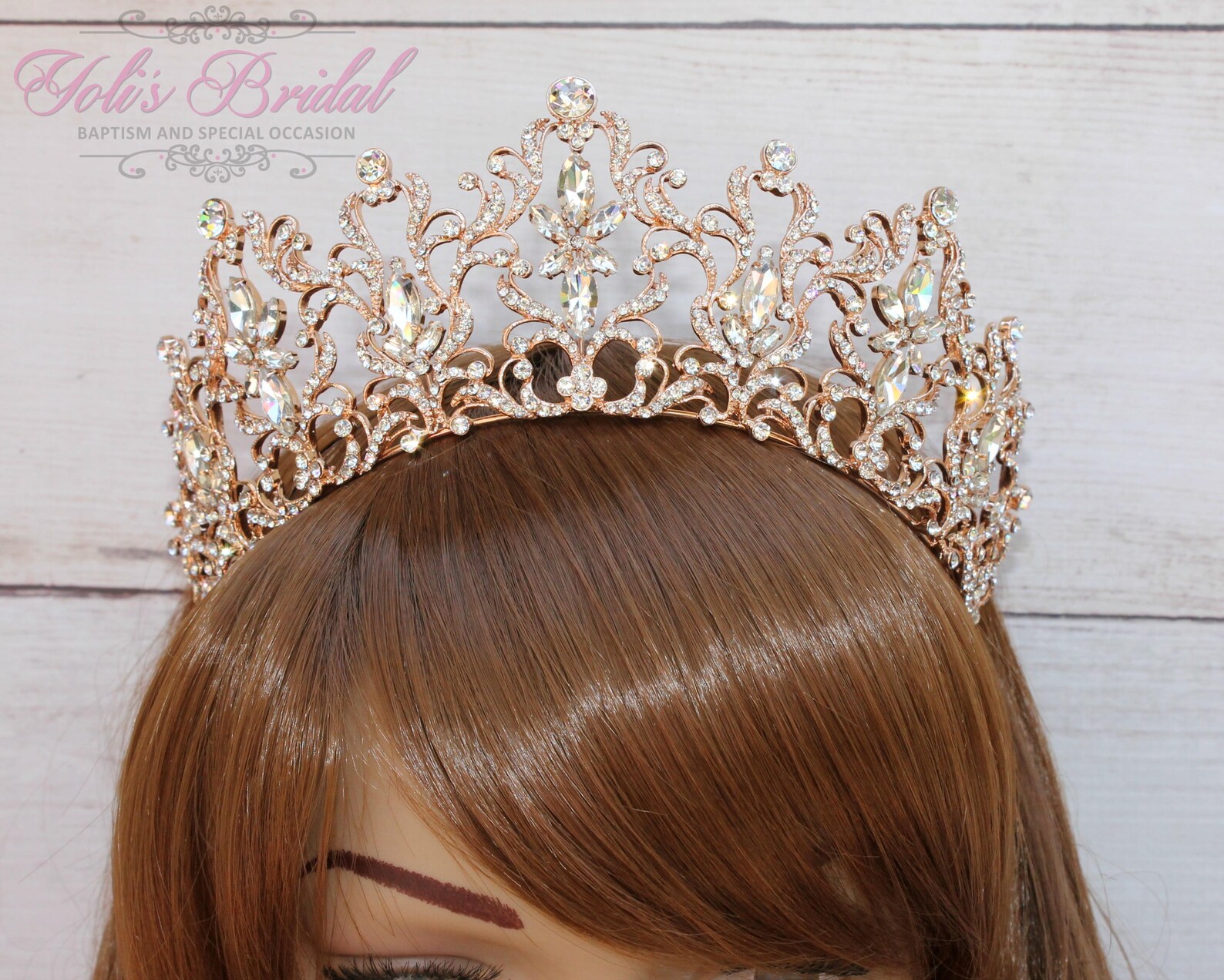 FAST Shipping Rose Gold Swarovski Tiara Cristaltiara - Etsy