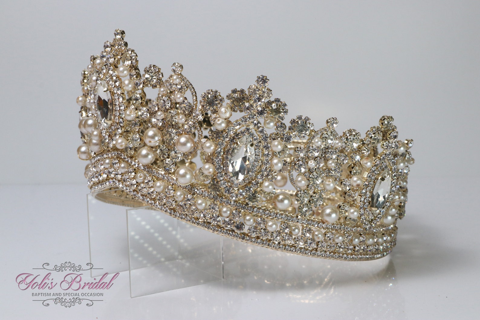 FAST SHIPPING!!! Gold Round Crown, Royal Crown, Full Crown, Tiara ...