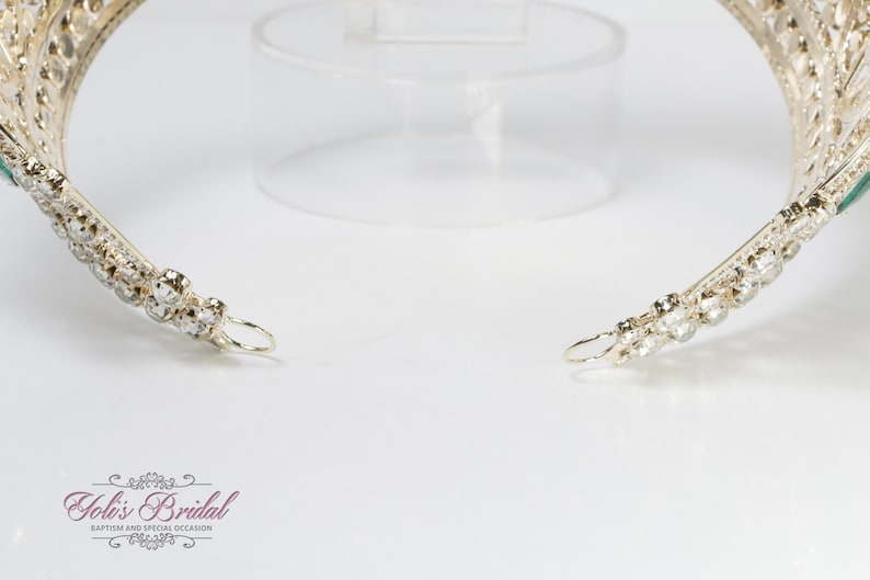 FAST SHIPPING!!! Gold With Jade Stones Crown, Gorgeous Gold Tiara ...