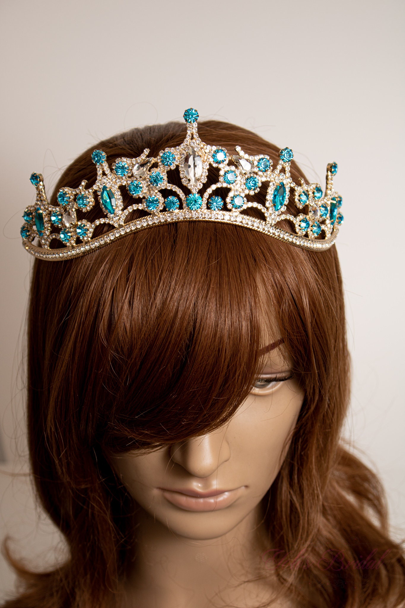 FAST SHIPPING!!! Gold Wedding Tiara, Gold Crystal Bridal Tiara, Wedding ...
