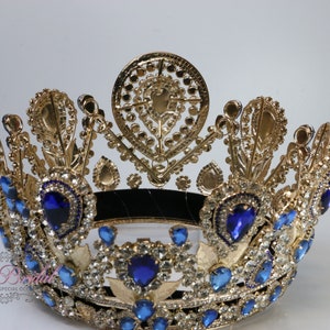 FAST SHIPPING Gold Round Crown, Royal Crown, Full Crown, Tiara, Pageant ...