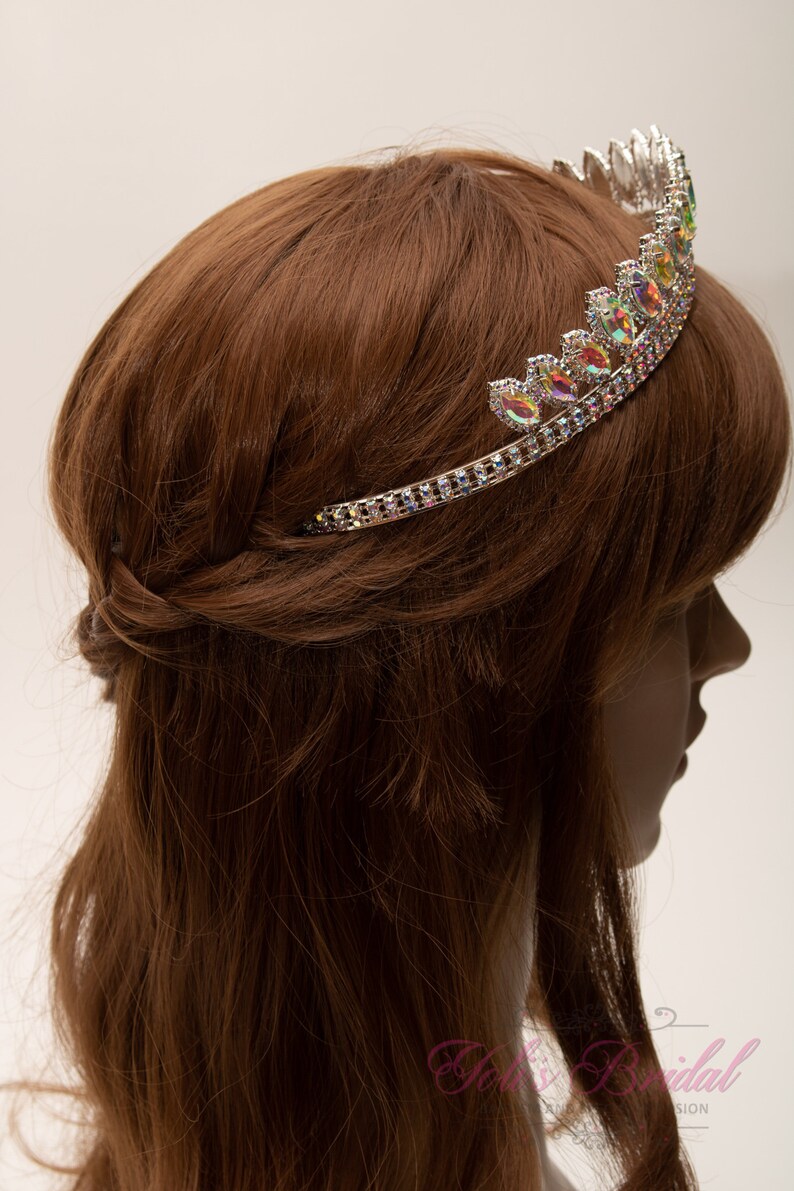 FAST SHIPPING! Silver Aurora Borealis Sparkling Tiara, Crystal Tiara ...