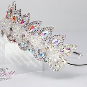 FAST SHIPPING! Silver AB Sparkling Tiara, Crystal Tiara, Wedding Tiara ...