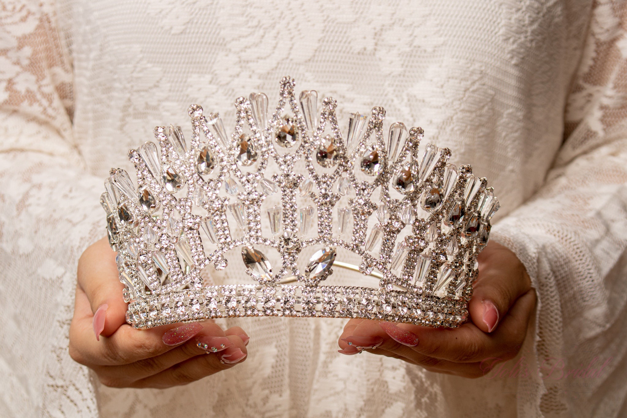 FAST SHIPPING Silver Sparkling Tiara Crystal Tiara Wedding - Etsy Denmark