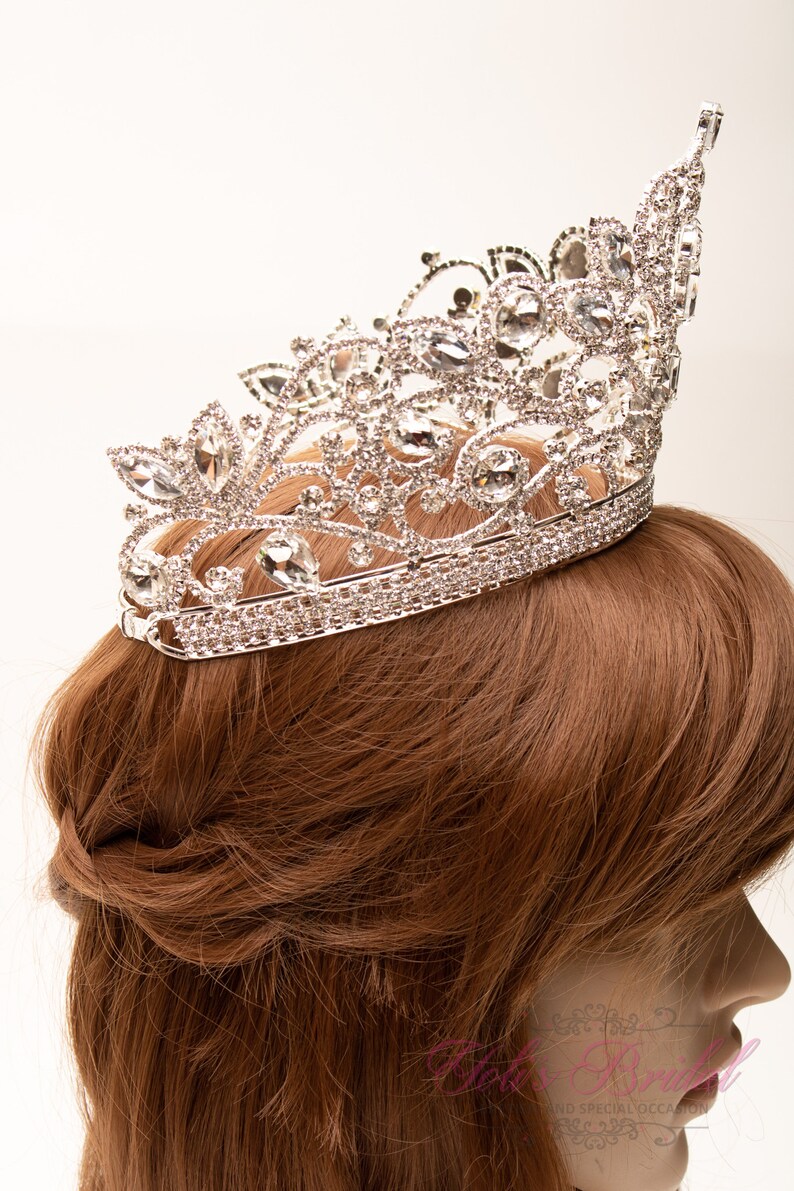 FAST SHIPPING Silver Sparkling Tiara Crystal Tiara - Etsy