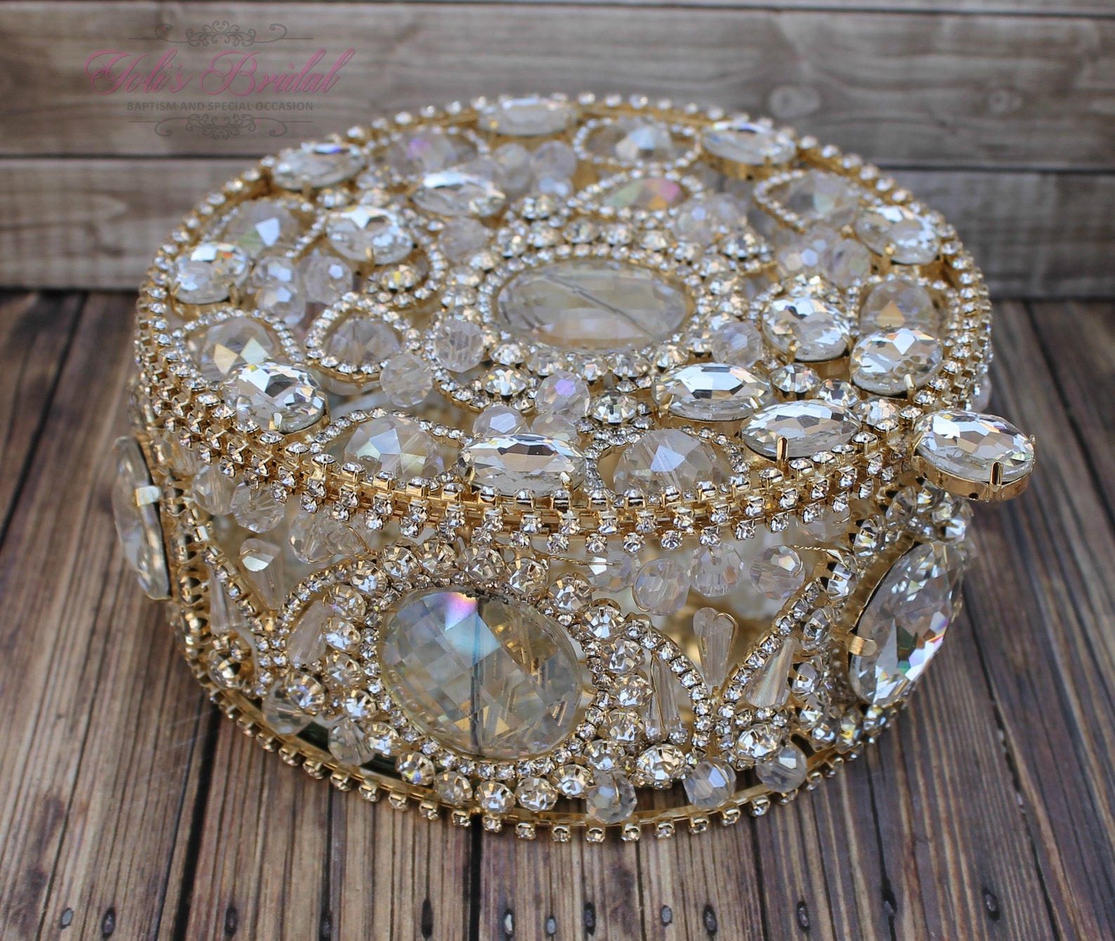 FAST SHIPPING!!! Beautiful Jewelry Box, Wedding Ring Box, Round Shaped ...